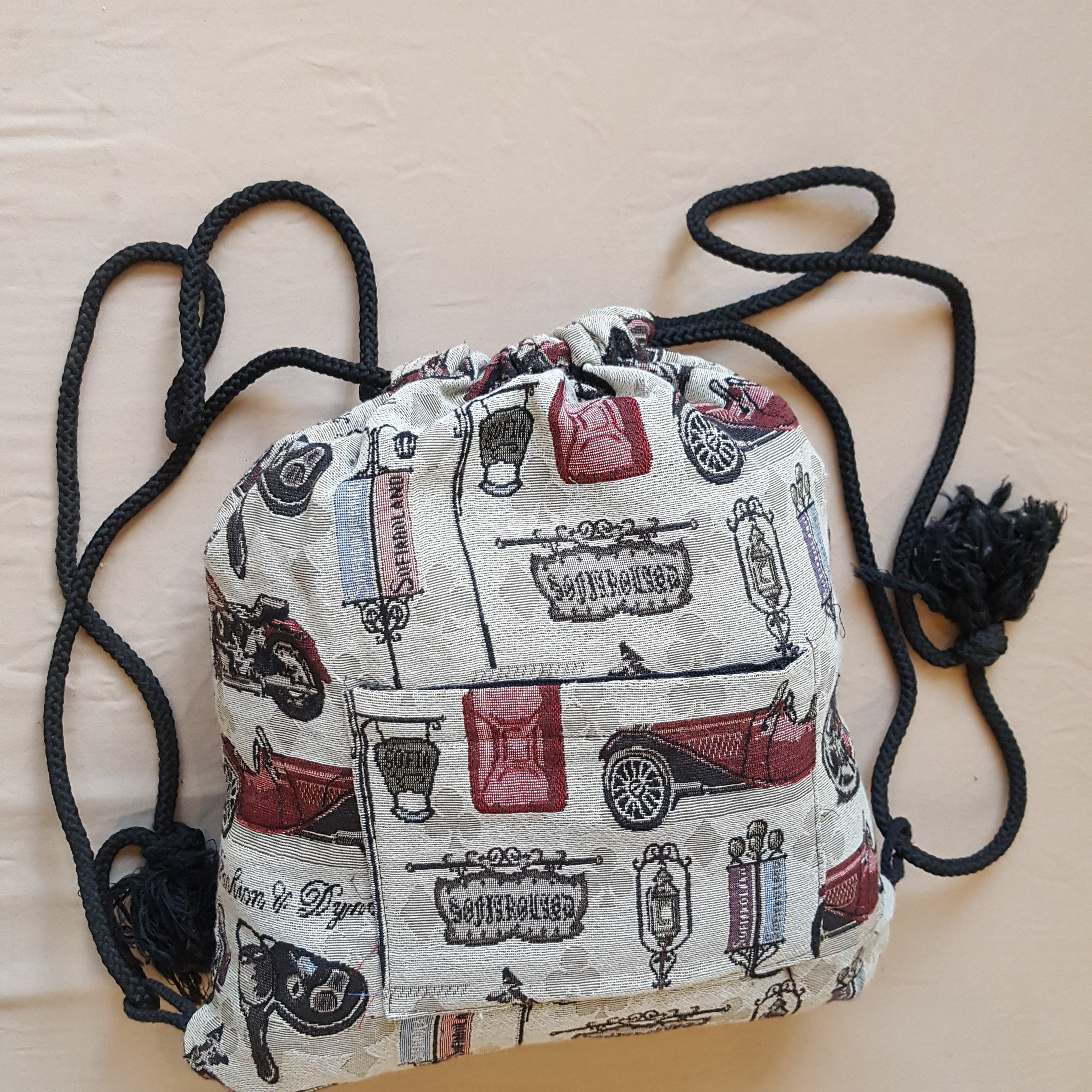 Unique Handmade Brocade Cotton Fabric Backpack Created by - Etsy