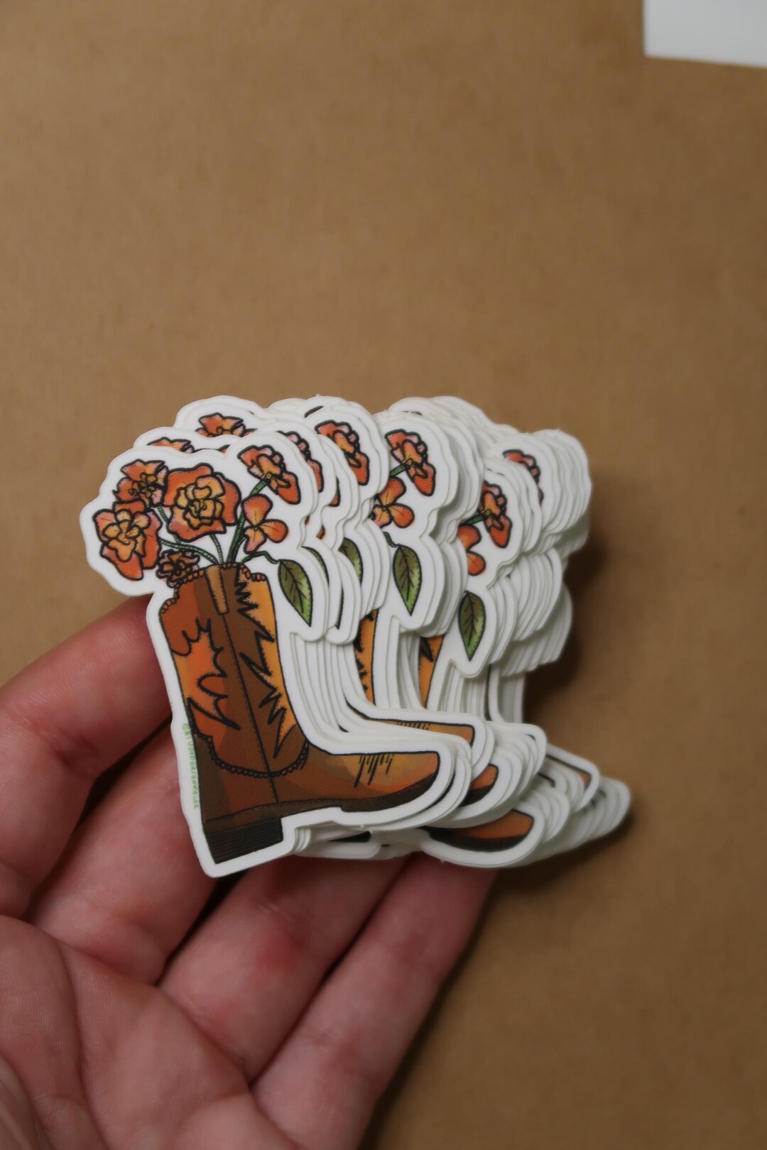 Cowgirl Boot Sticker, Cutesy Sticker, Cute Western Sticker, Kawaii ...