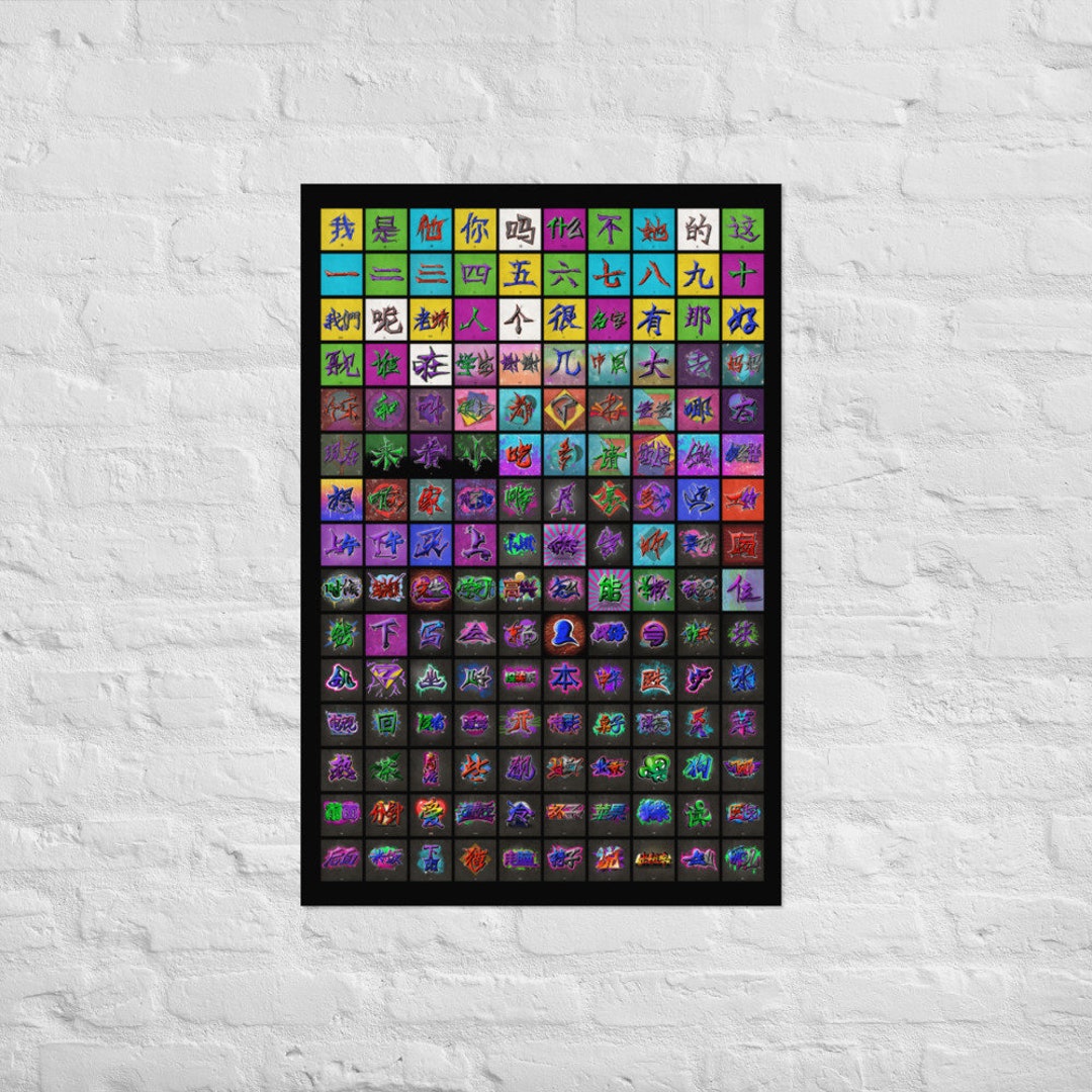 Chinese Character Graffiti Poster 24"x36" - Etsy
