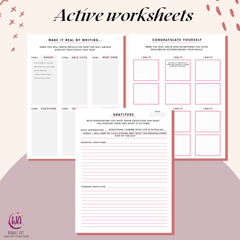 2022 Vision Board Printables, Digital Vision Board Kit, Goal Planner ...