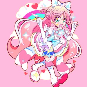 Magical Girl Stickers Set 1 - Etsy