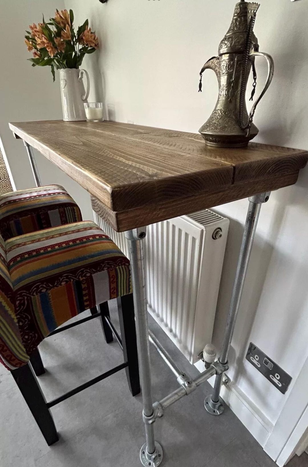Rustic 2 Board Option Breakfast Bar, High Dining Table, 90cm 110cm Tall ...