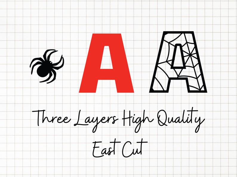 Spider Web Font SVG, Halloween Spiderweb Alphabet Clipart, Spooky ...