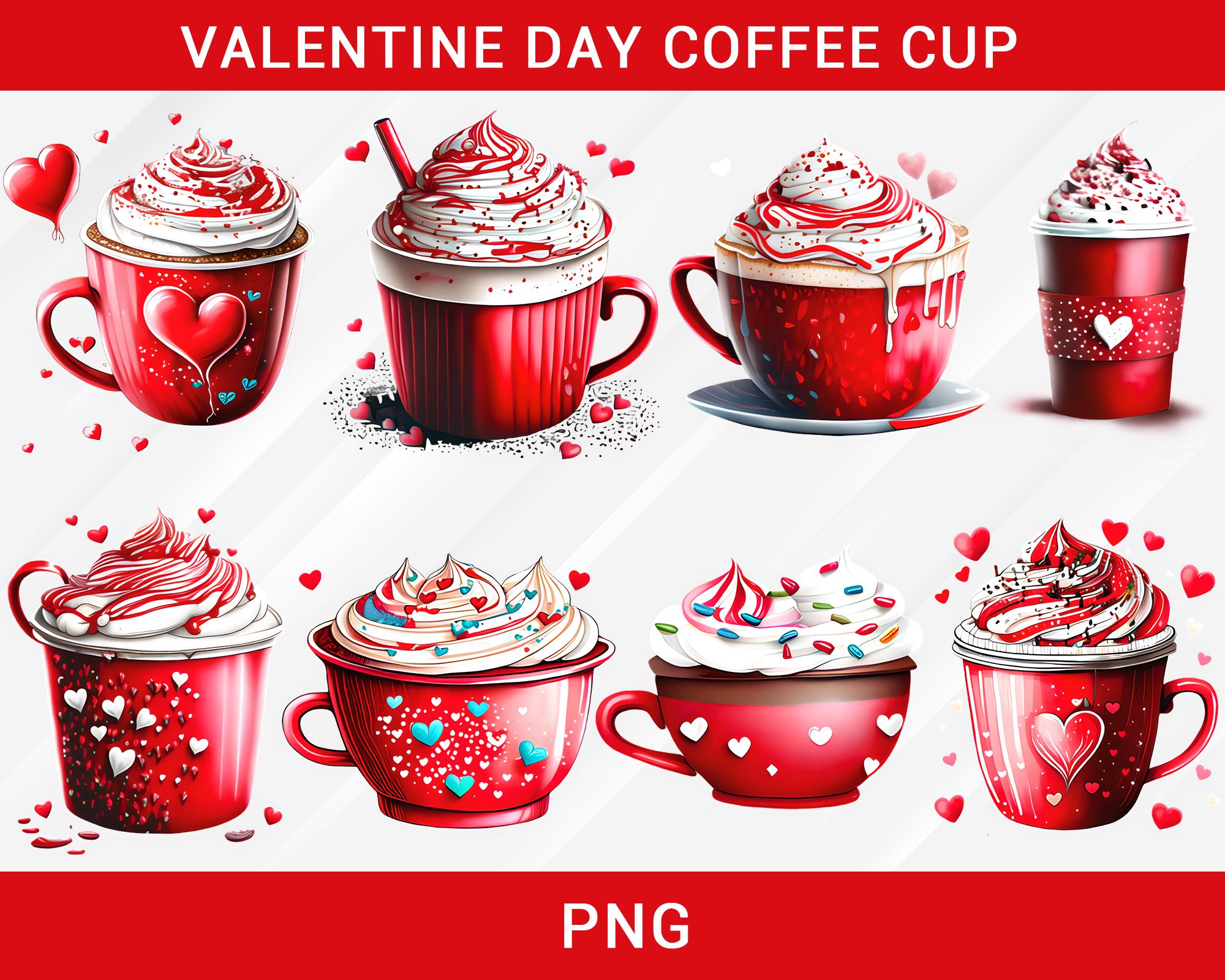 Valentine's Day Coffee Clipart, Valentine's Day Cocoa Png, Valentines ...