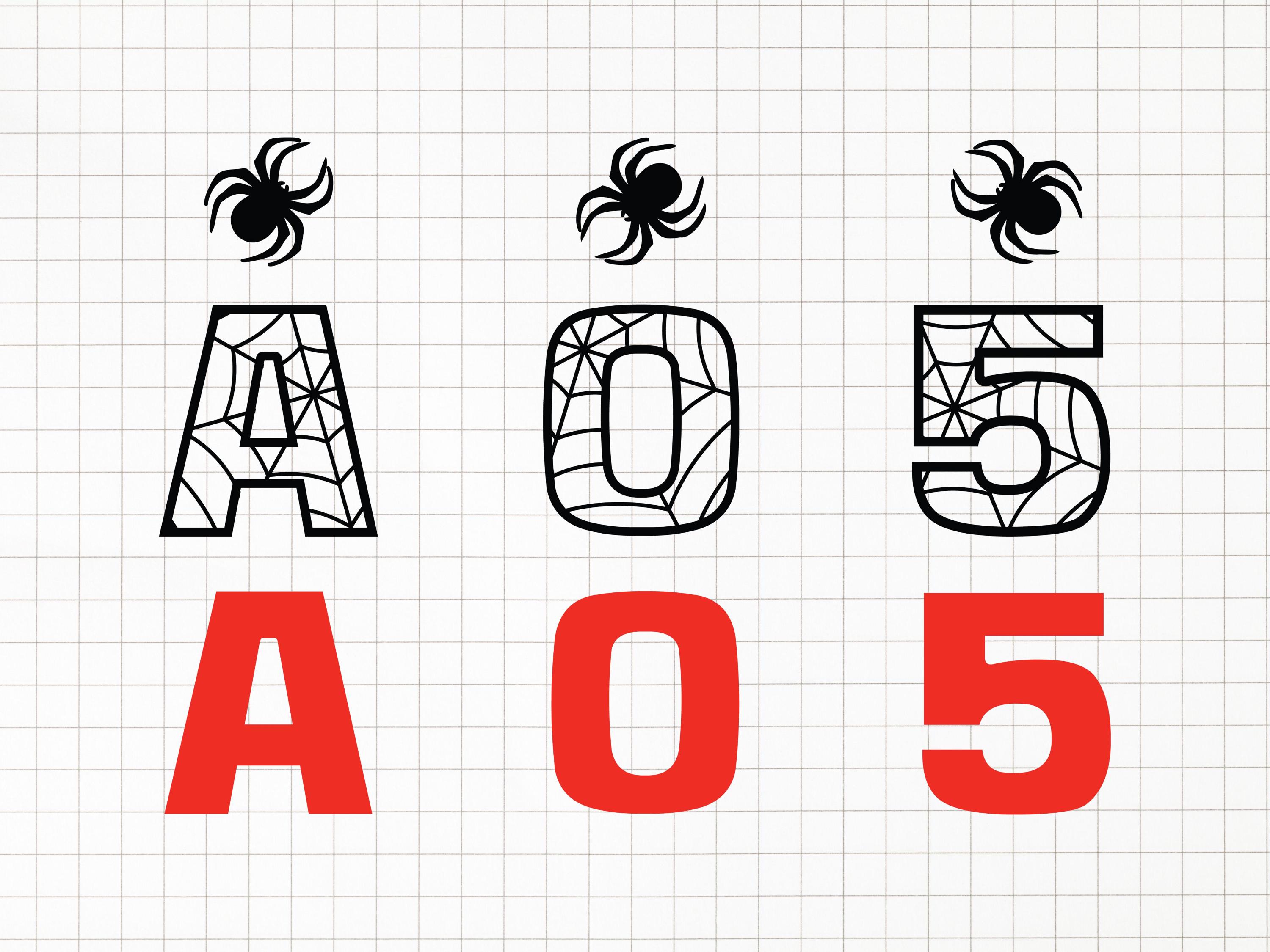 Spider Web Font SVG, Halloween Spiderweb Alphabet Clipart, Spooky ...