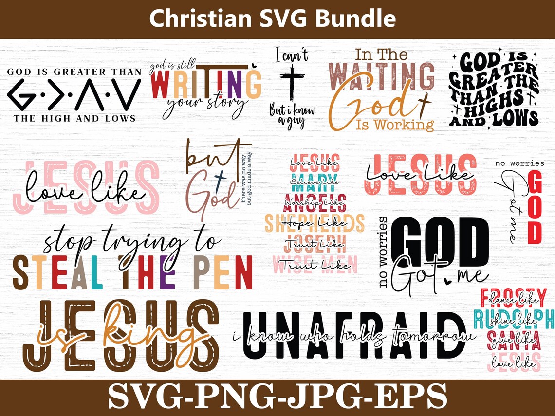 Christian SVG Bundle: Bible Verse Faith Designs (digital Files) - Etsy