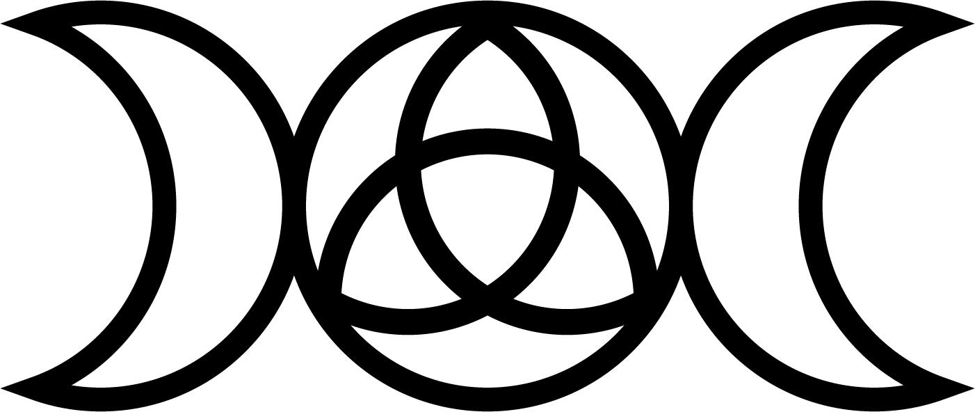 Triple Moon Goddess Triquetra SVG: Wiccan Pagan Symbol (digital Files ...