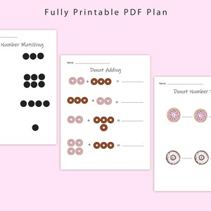 Donuts Counting Template, Counting Activity for Kids, Printable ...
