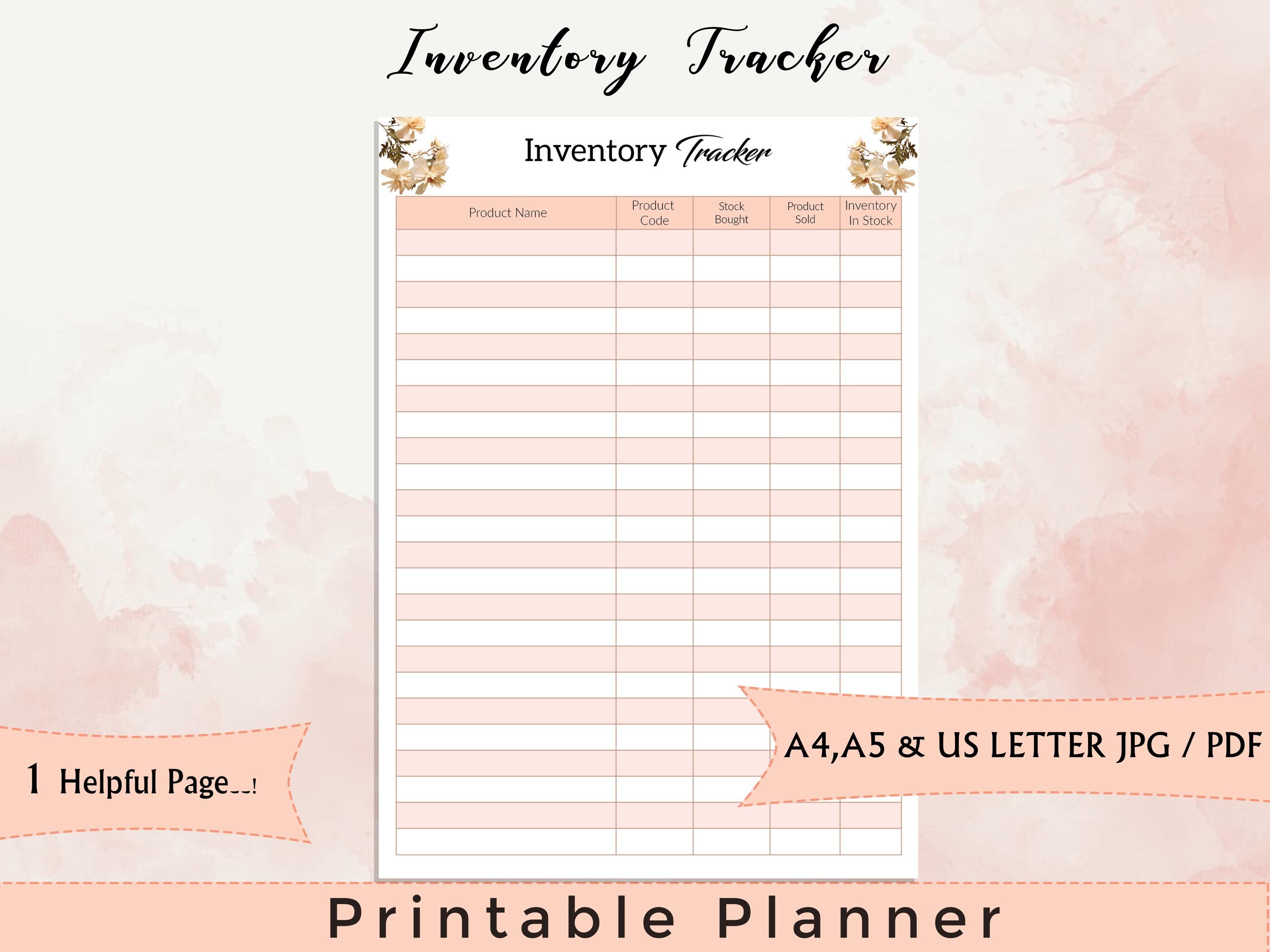 Small Business Inventory Tracker, Profit Log, Management Sheet (A4/A5 ...