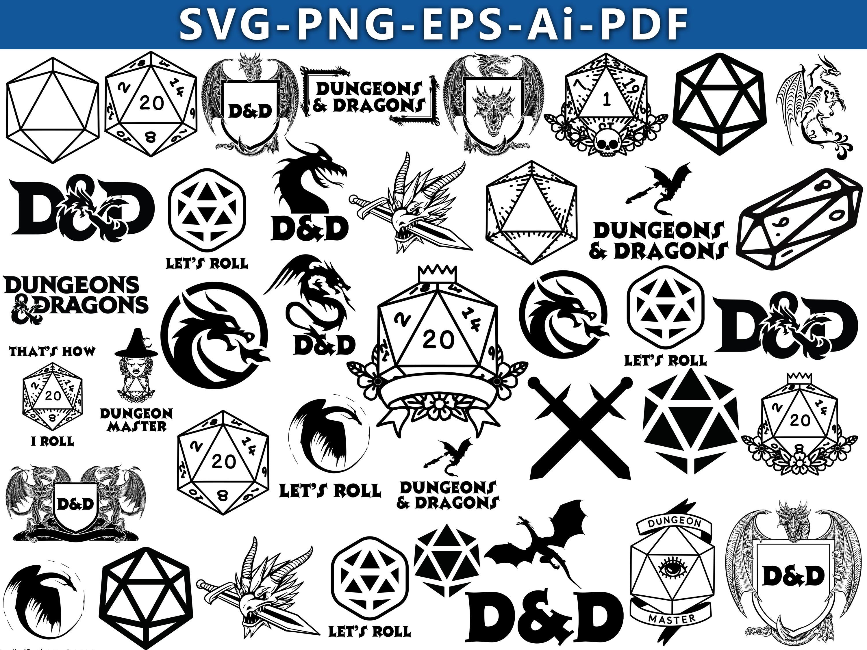 Dungeons and Dragons SVG Bundle: D&D Vector Files (digital Download) - Etsy