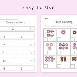 Donuts Counting Template, Counting Activity for Kids, Printable ...