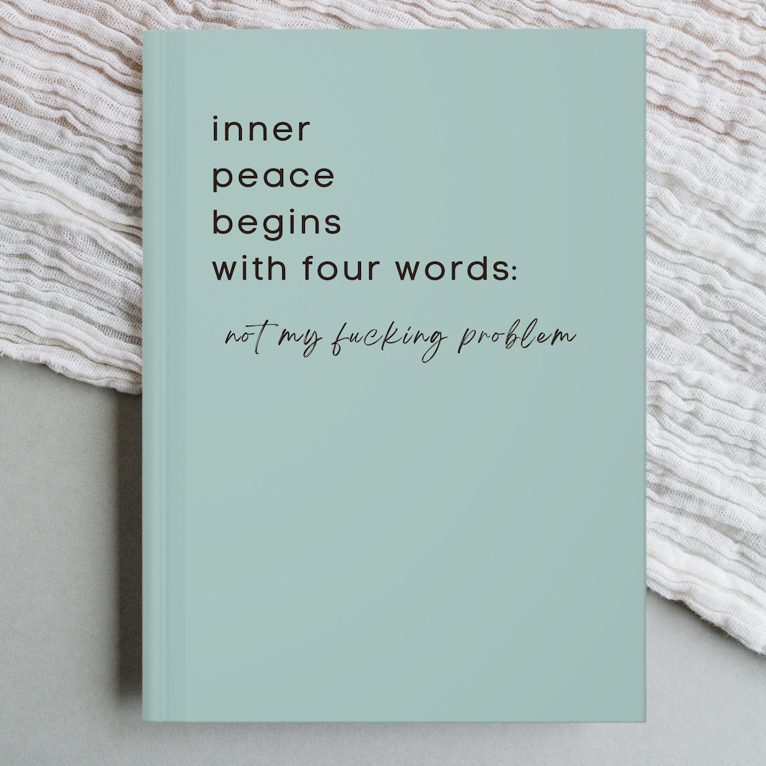 Sarcastic Notebook, Funny Journal for Coworkers, Inner Peace - Etsy