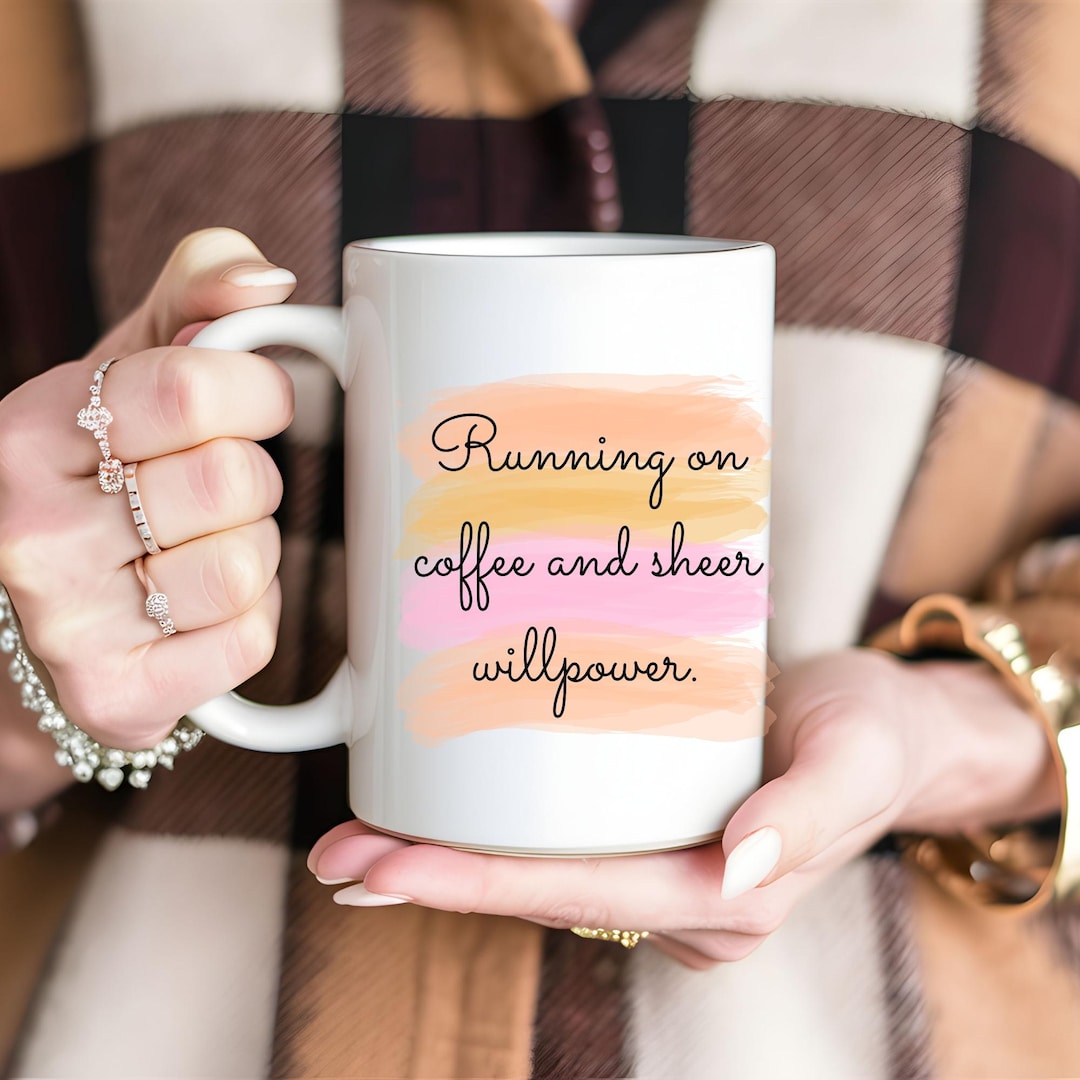 Running on Coffee and Sheer Willpower Funny Coworker Mug Gift, Office ...