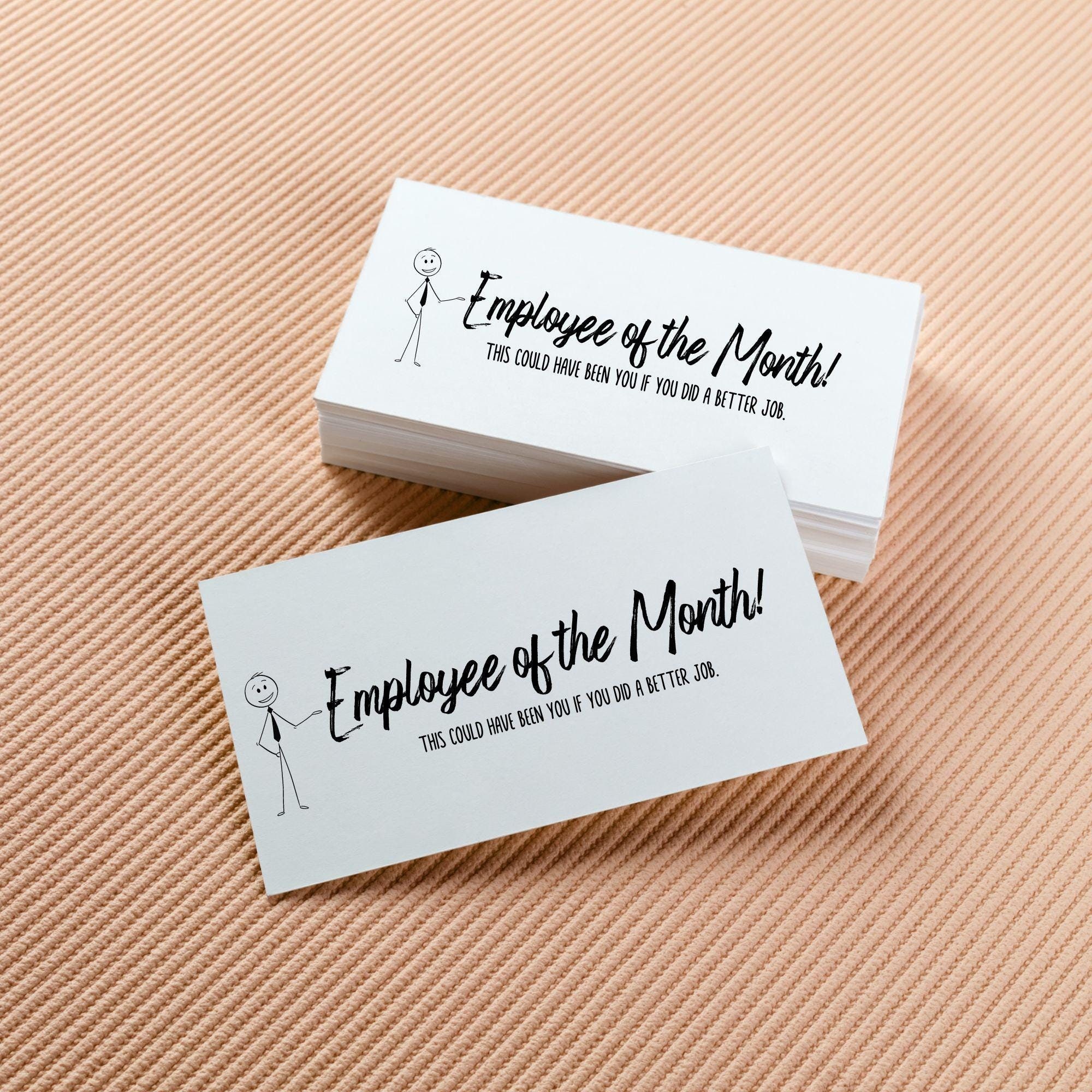 Do Better Card, Funny Employee of the Month Card, Snarky Business Card ...