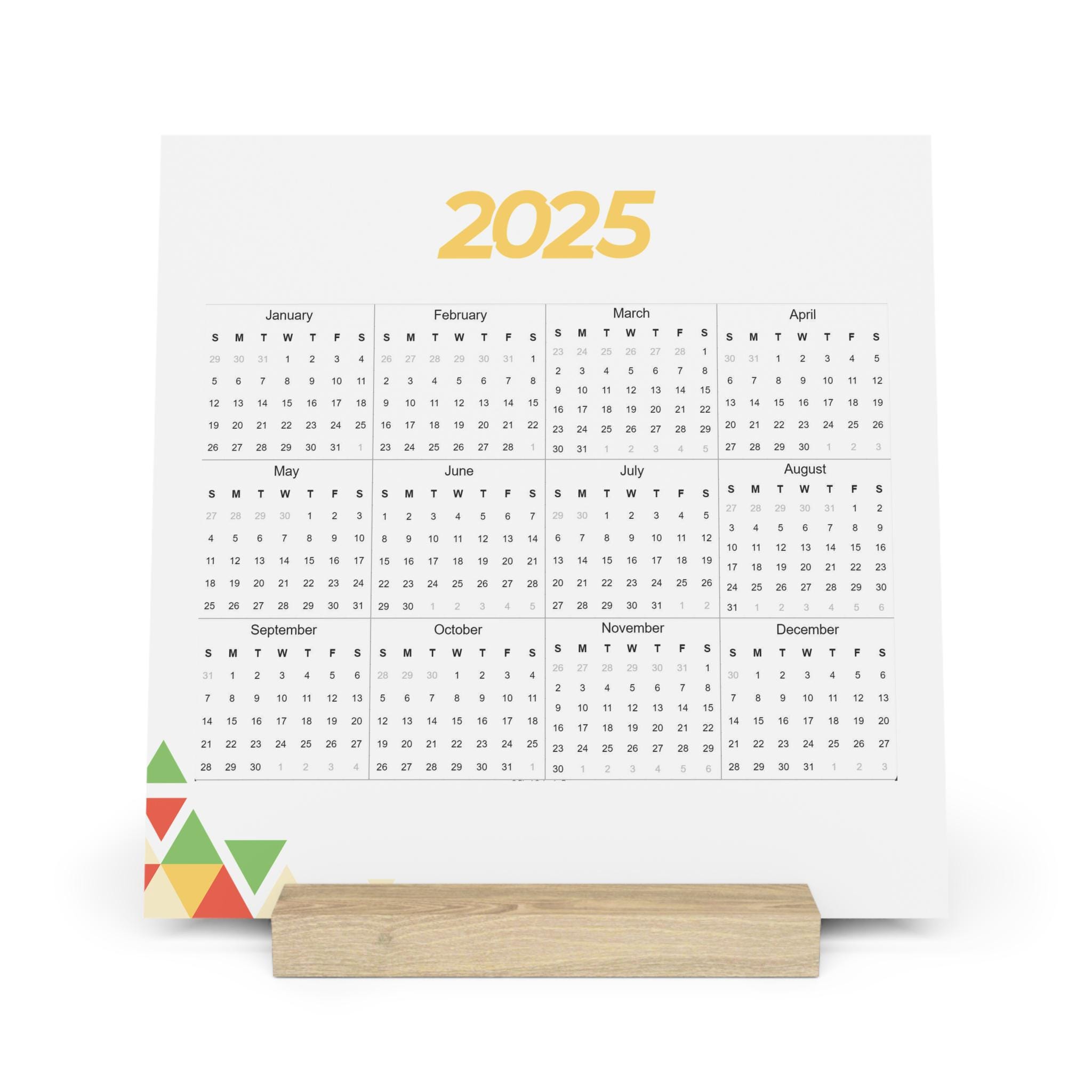 2025 Calendar With Stand, Desk Calendar, Yearly Planner, Office Decor ...