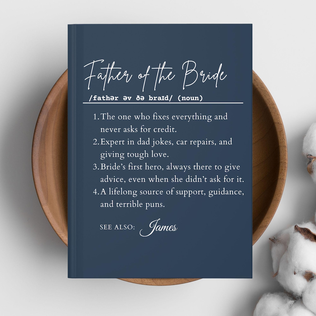 Father of the Bride Journal, Wedding Keepsake Gift - Etsy