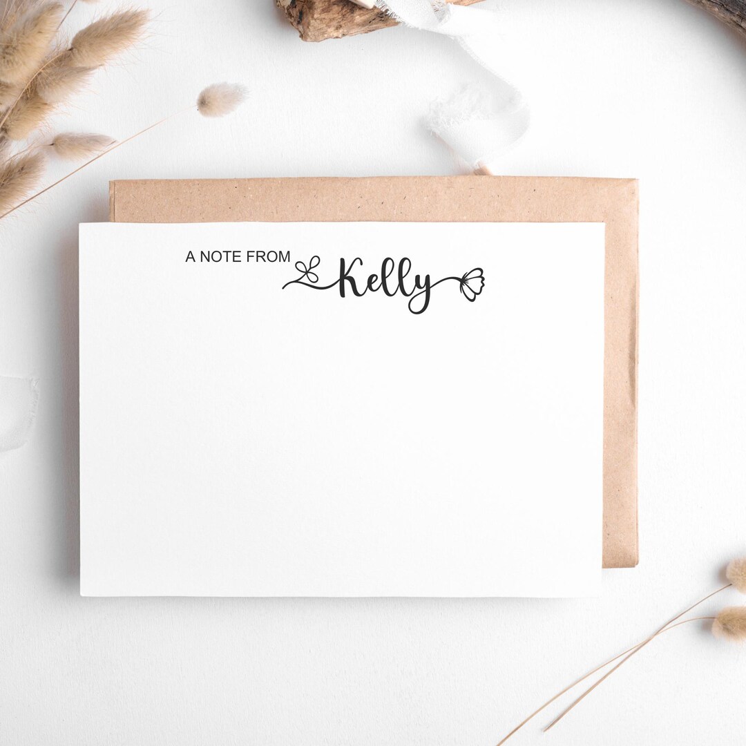 Personalized Notecards Set of 10, Personalized Notecards and Envelope ...