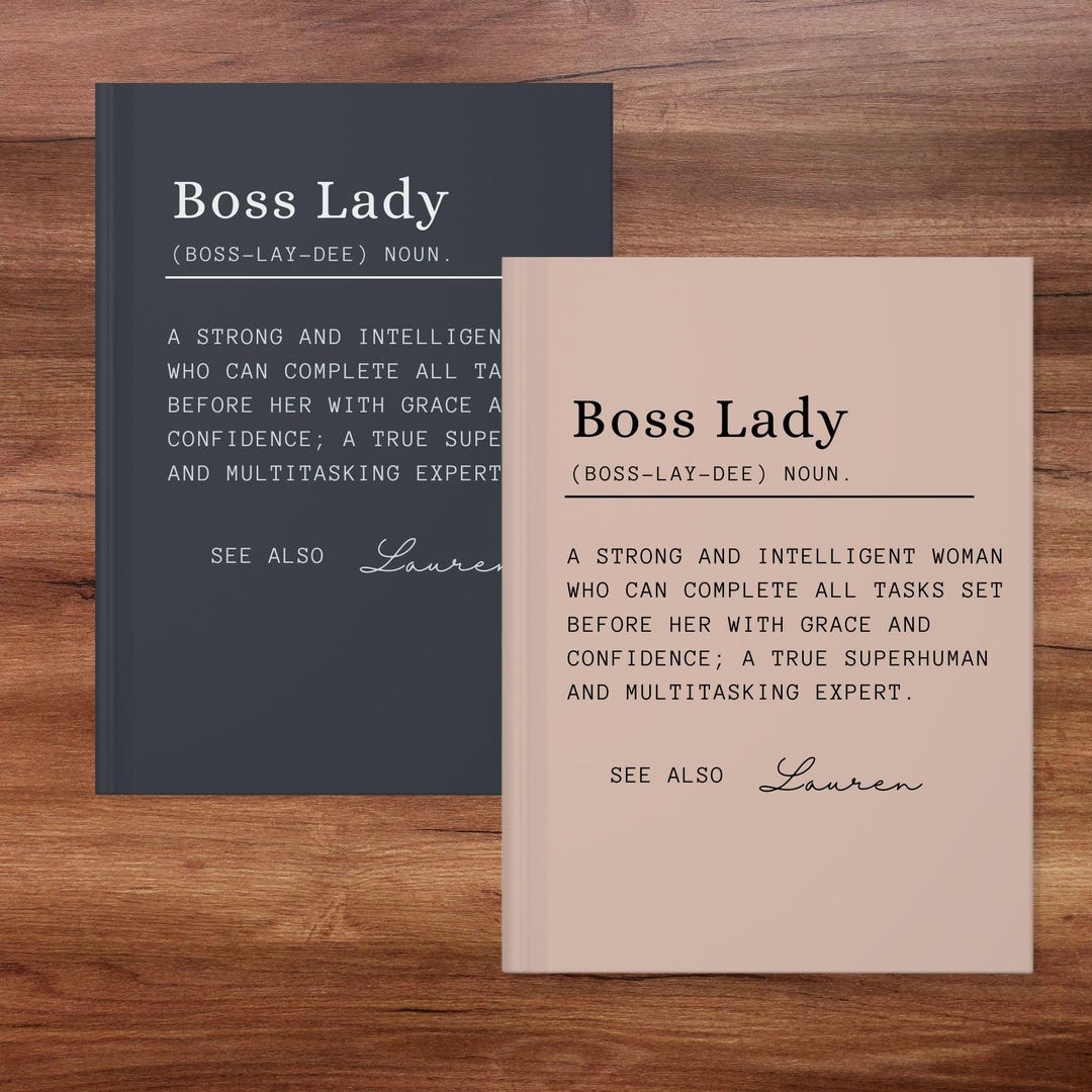 Boss Lady Definition, Personalized Boss Lady Journal, Funny Employee ...