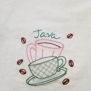 Set of 7 Hand Embroidered T-Towel Java | Etsy