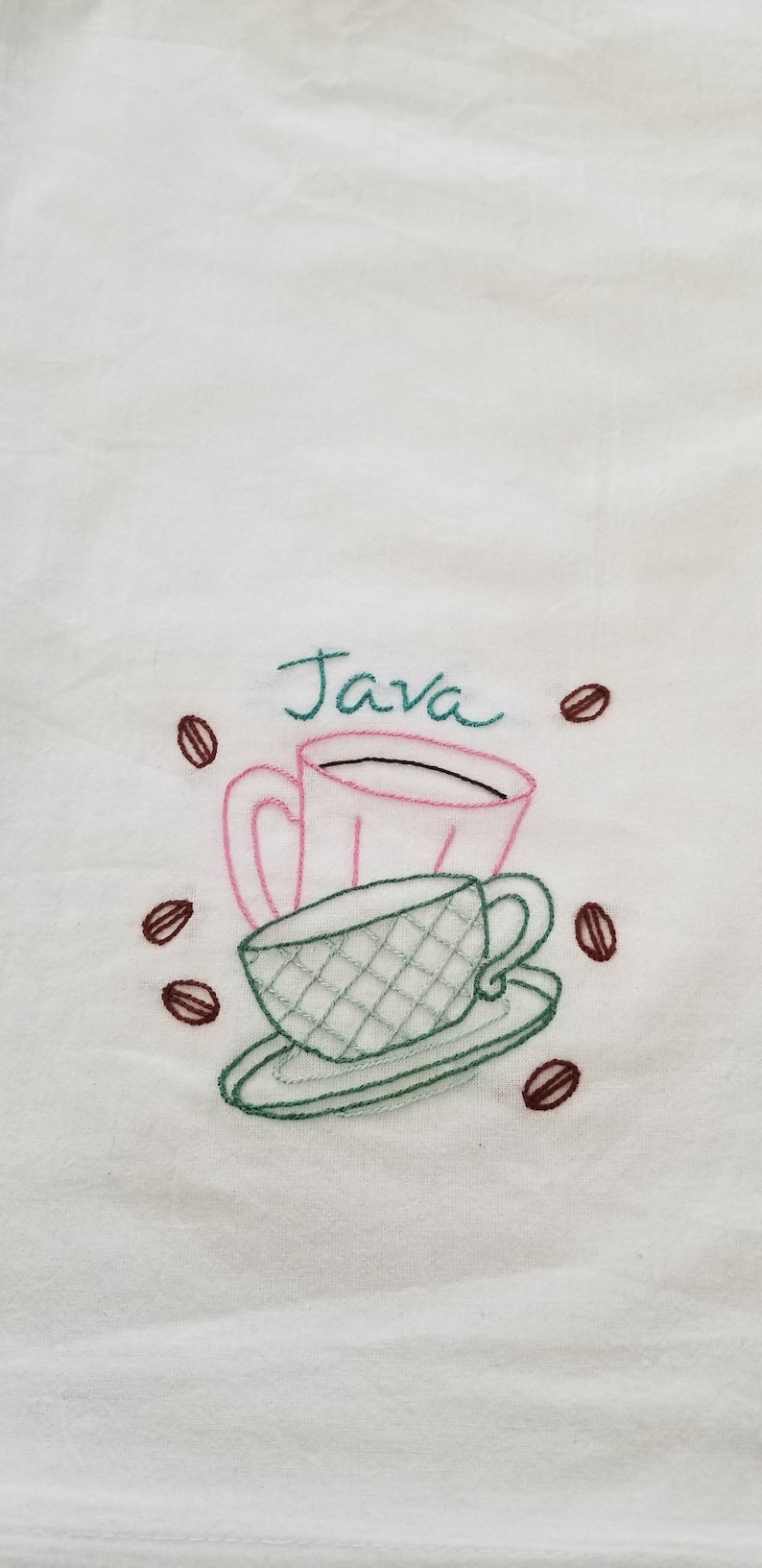 Set of 7 Hand Embroidered T-towel Java - Etsy