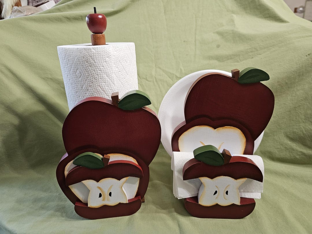 Apple Napkin and Plate + Paper Towel Set - Etsy