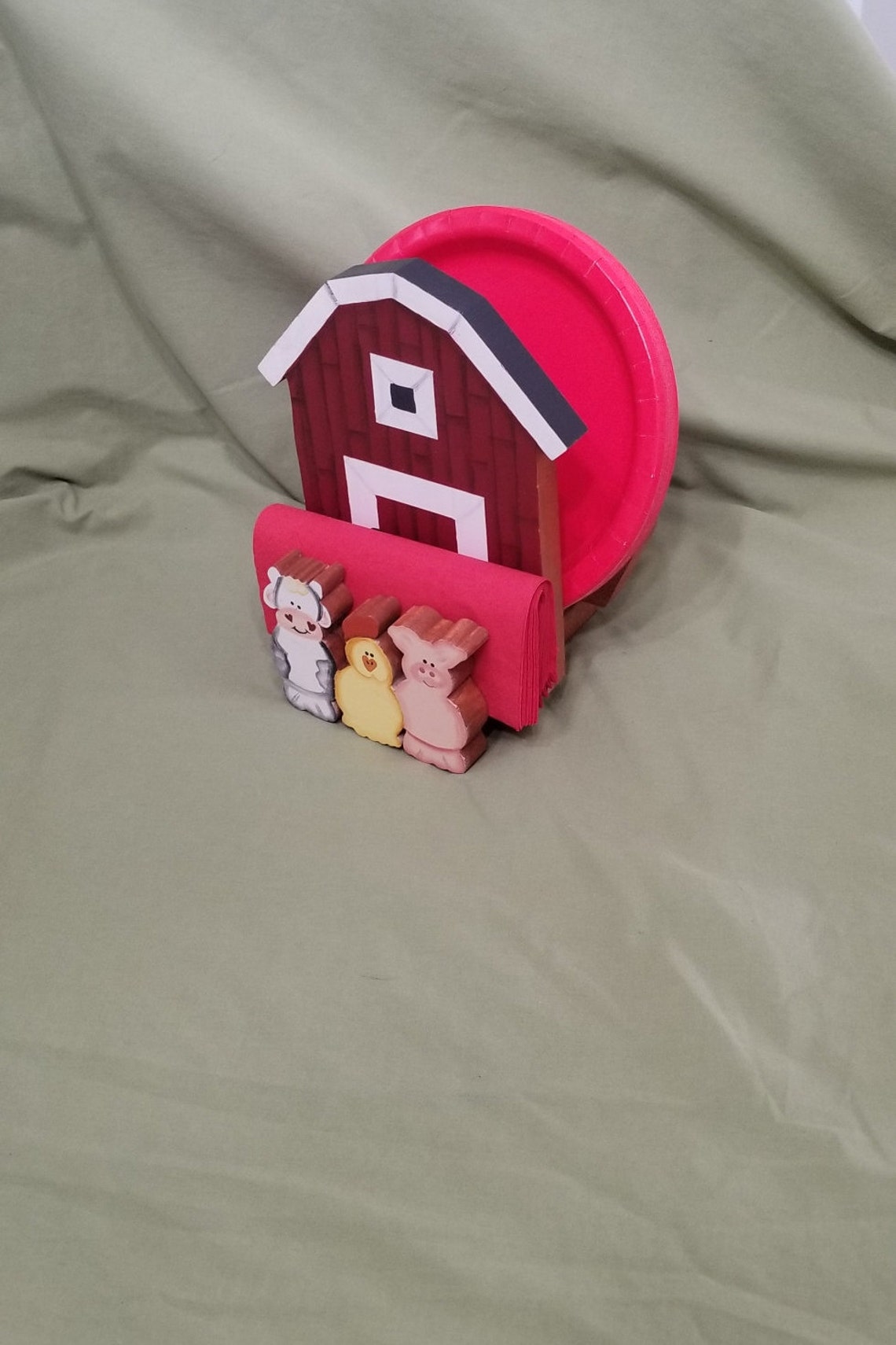 Barn Paper Plate and Napkin Paper Towel Holder | Etsy