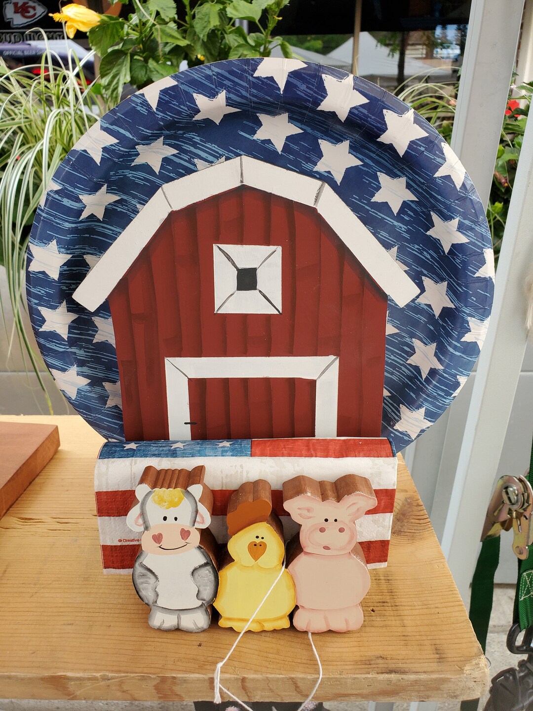 Barn Paper Plate and Napkin Holder - Etsy