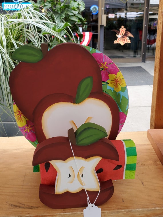 Apple Paper Plate and Napkin Holder | Etsy