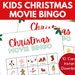 Christmas Movie Bingo for Kids, Christmas Bingo Printable, Kids ...