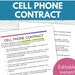 Kid/teen Cell Phone Contract Printable Download, Technology Screen ...
