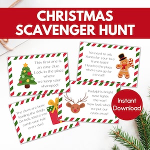Christmas Scavenger Hunt Printable Christmas Printable Games - Etsy