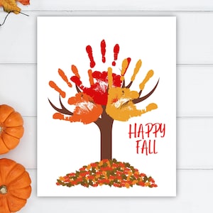 Fall Handprint Craft, Tree Handprint Craft, Fall Handprints, Handprint ...