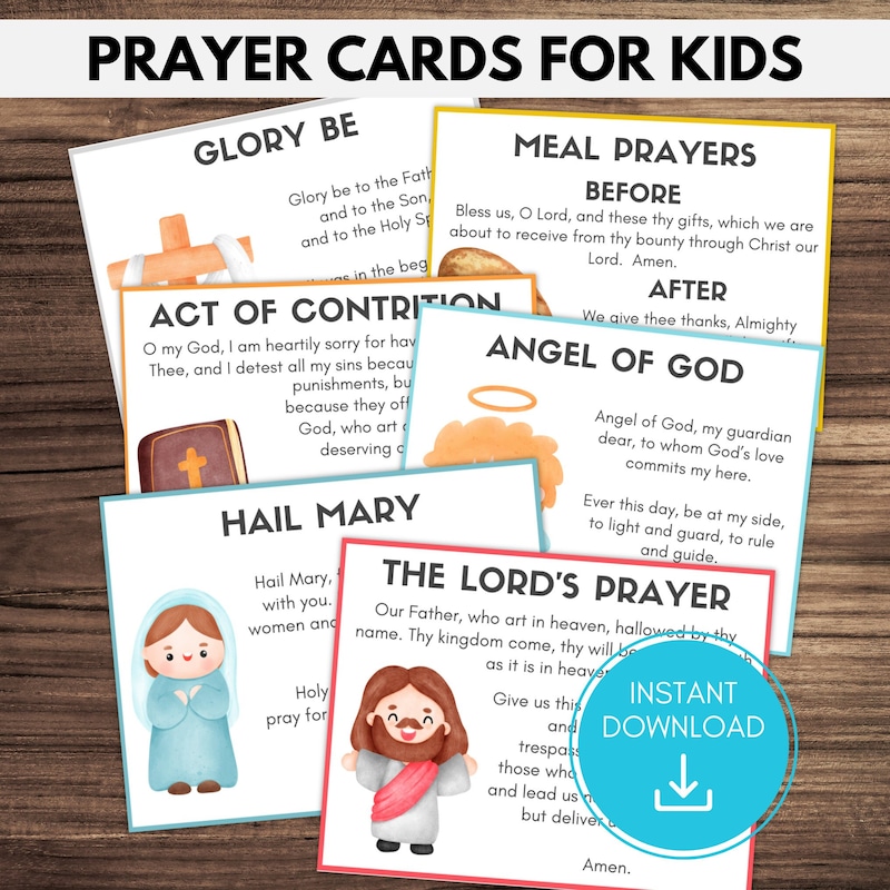 Catholic Prayer Cards - Etsy