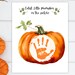 Pumpkin Handprint Art Printable, Pumpkin Printable, Halloween Handprint ...