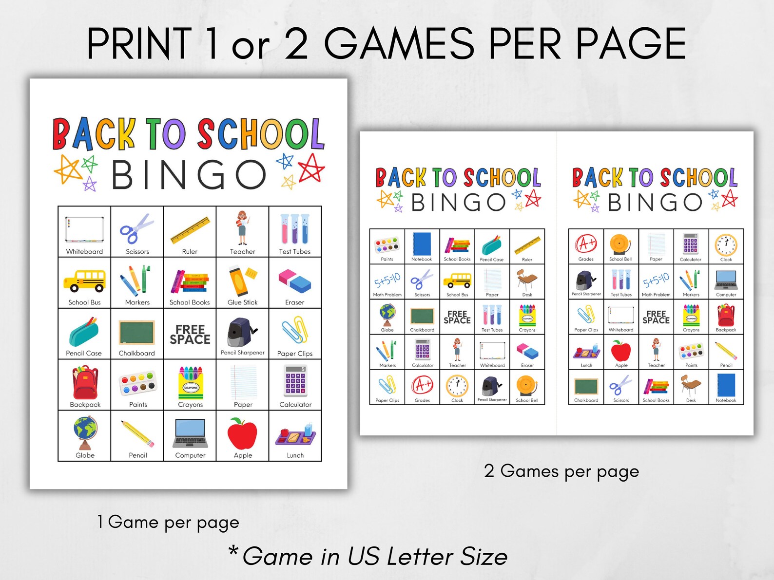 Back to School Bingo Game, Printable Back to School Games, Welcome Back ...