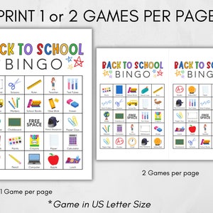 Back to School Bingo Game, Printable Back to School Games, Welcome Back ...