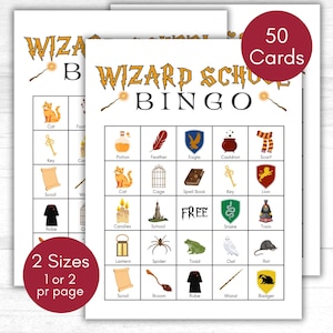 Magic School Bingo, Wizard School Bingo, Wizard Party Game, Halloween ...