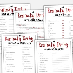 Derby Game Bundle, Derby Party Games, Horse Race Office Games, Horse ...