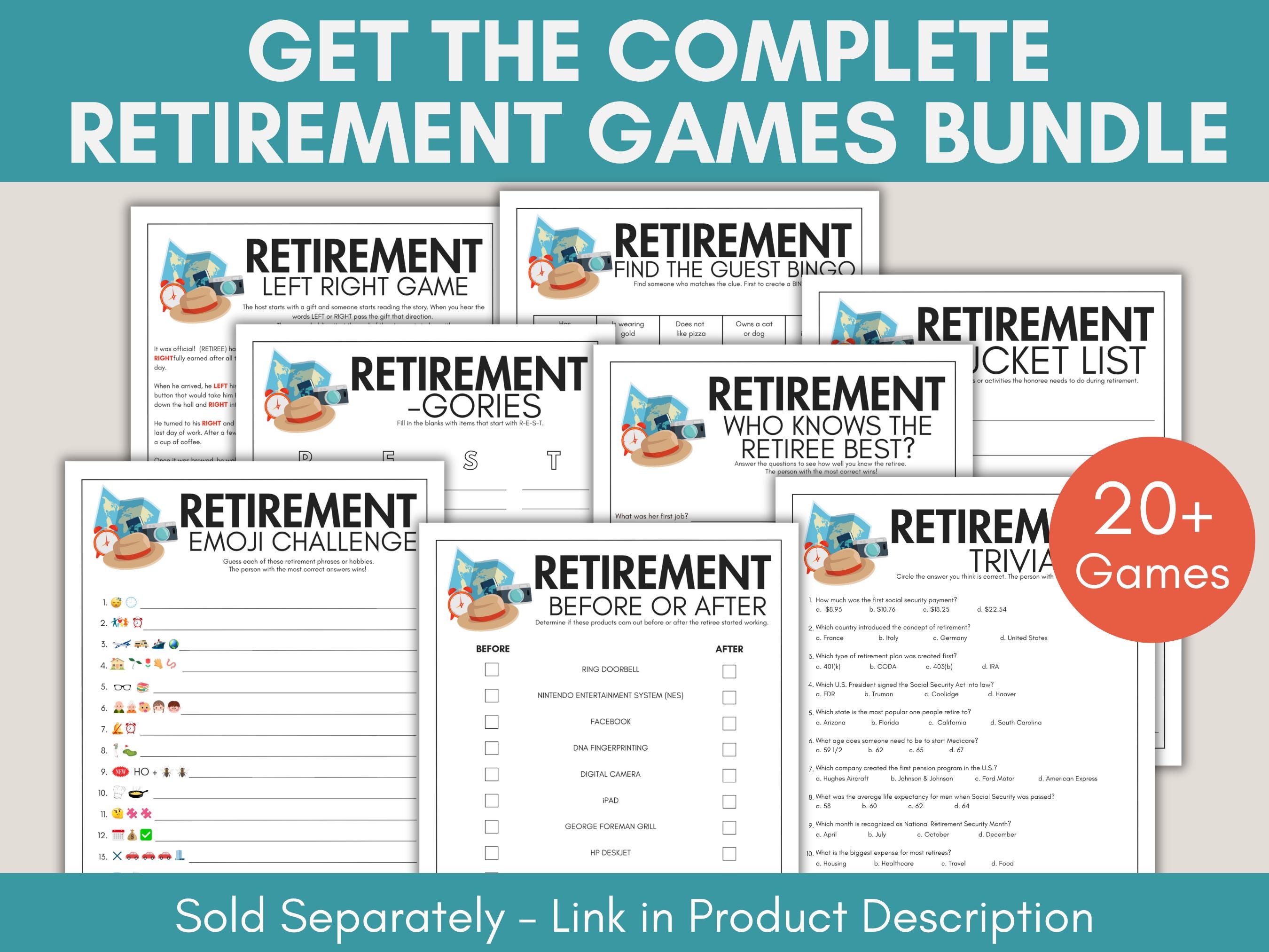 Retirement Trivia Game, Retirement Quiz, Fun Farewell Idea, Office ...