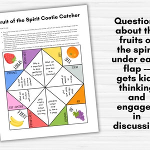 Fruit of the Spirit Cootie Catcher, Fruit of the Spirit Craft, Fruit of ...
