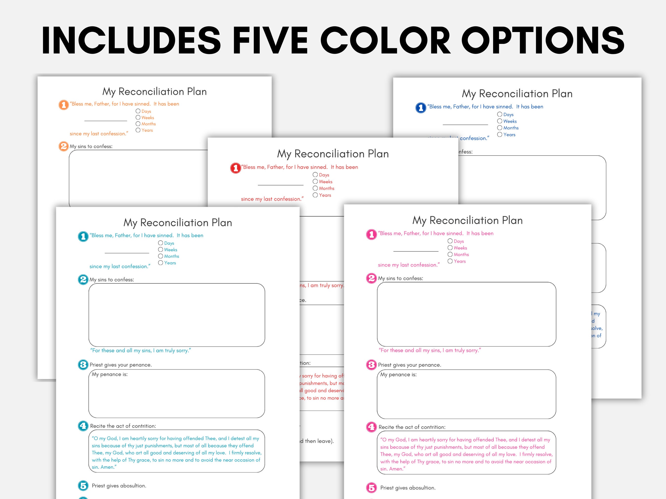 Confession Catholic Kids Sheet, Reconciliation Worksheet, First ...