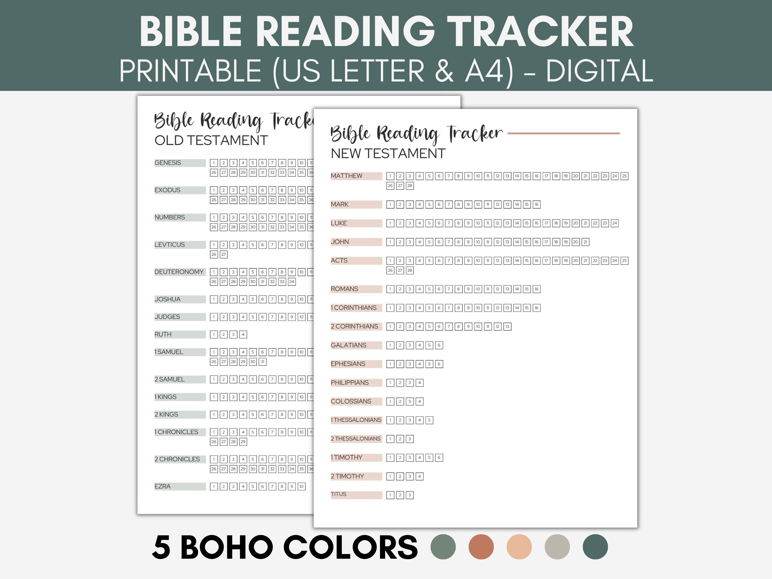 Bible Tracker Printable, Bible Books Printable Tracker, Bible Reading ...