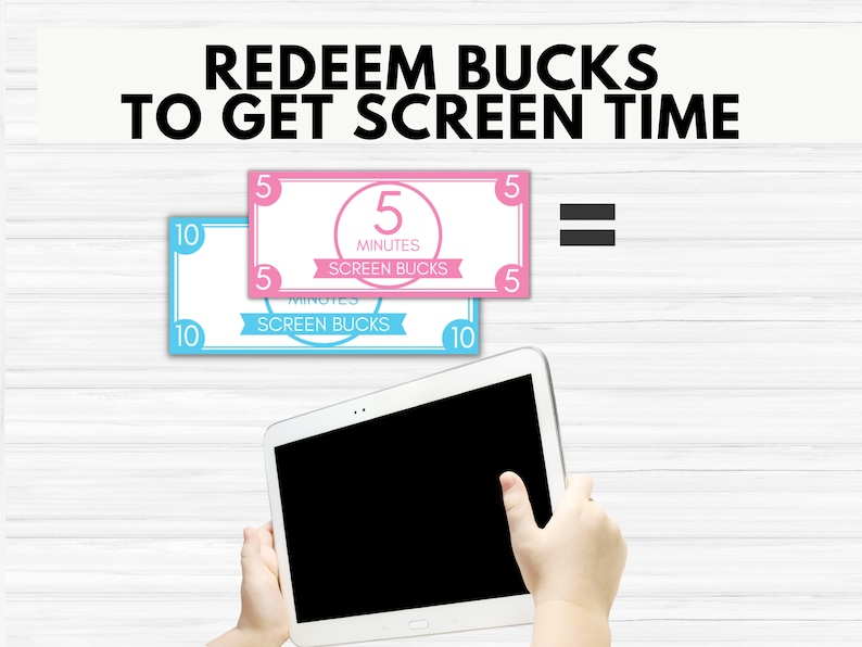 Screen Time Checklist, How to Earn Screen Time, Screenbucks, Kid Chore ...