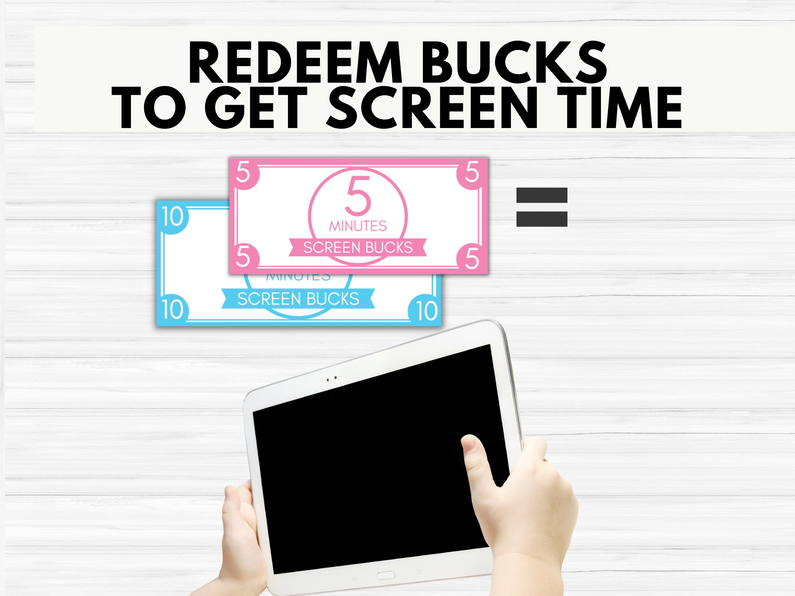 Screen Time Checklist, How to Earn Screen Time, Screenbucks, Kid Chore ...
