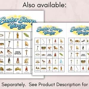 Resurrection Bingo Game, Bible Bingo, Easter Bingo, Holy Week Bingo ...
