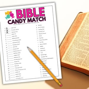 Bible Candy Match Game, Bible Match Party, Bible Games for Kids, Bible ...