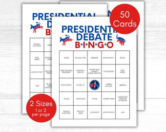 Election 2024 Debate Bingo Cards - Etsy