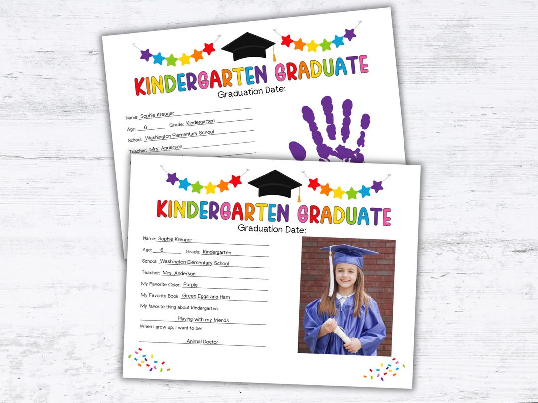 Editable Kindergarten Keepsake Printable, Kindergarten Memory Book ...