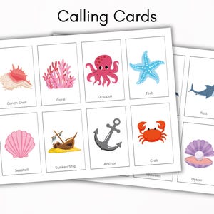 Ocean Bingo, Under the Sea Bingo, 50 Printable Ocean Bingo Cards ...