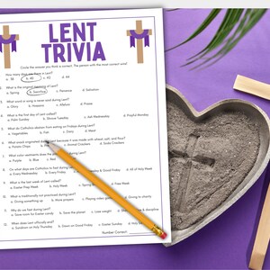 Lent Trivia Game, Kids Lentent Quiz, Lent Trivia for Adults, Lenten ...
